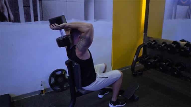 Overhead Tricep Press with Dumbbells - SuperHuman Fitness